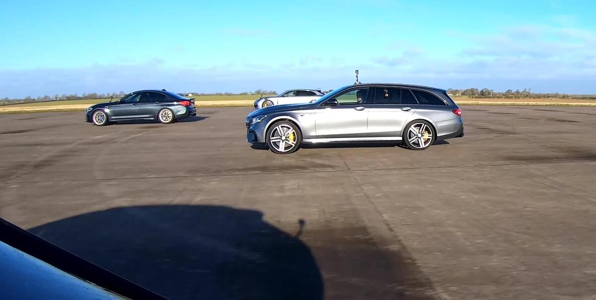 Drag Race: BMW M5 vs Audi RS6 vs AMG E63 vs Panamera - News - Automoto.it