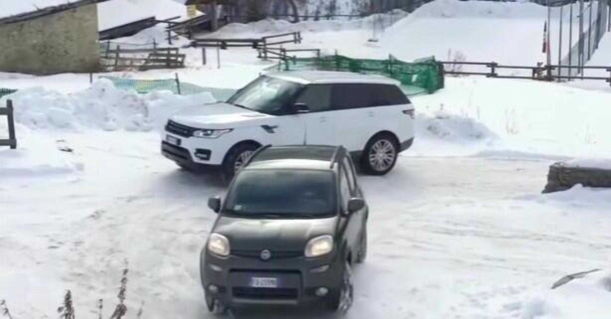 Fiat Panda 4x4 vs Range Rover Sport: non c'è gara sulla neve [VIDEO ...