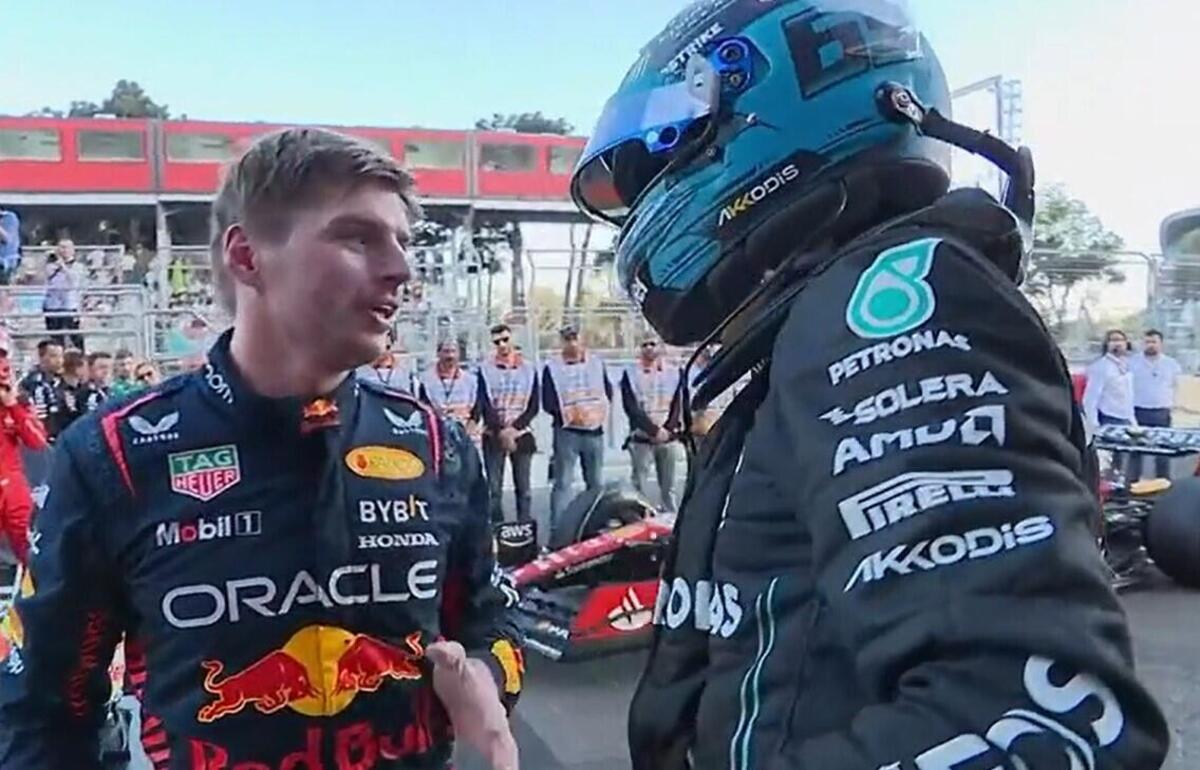 F1, GP Azerbaijan 2023, Sprint: contatto Russell e Verstappen? Segno di ...
