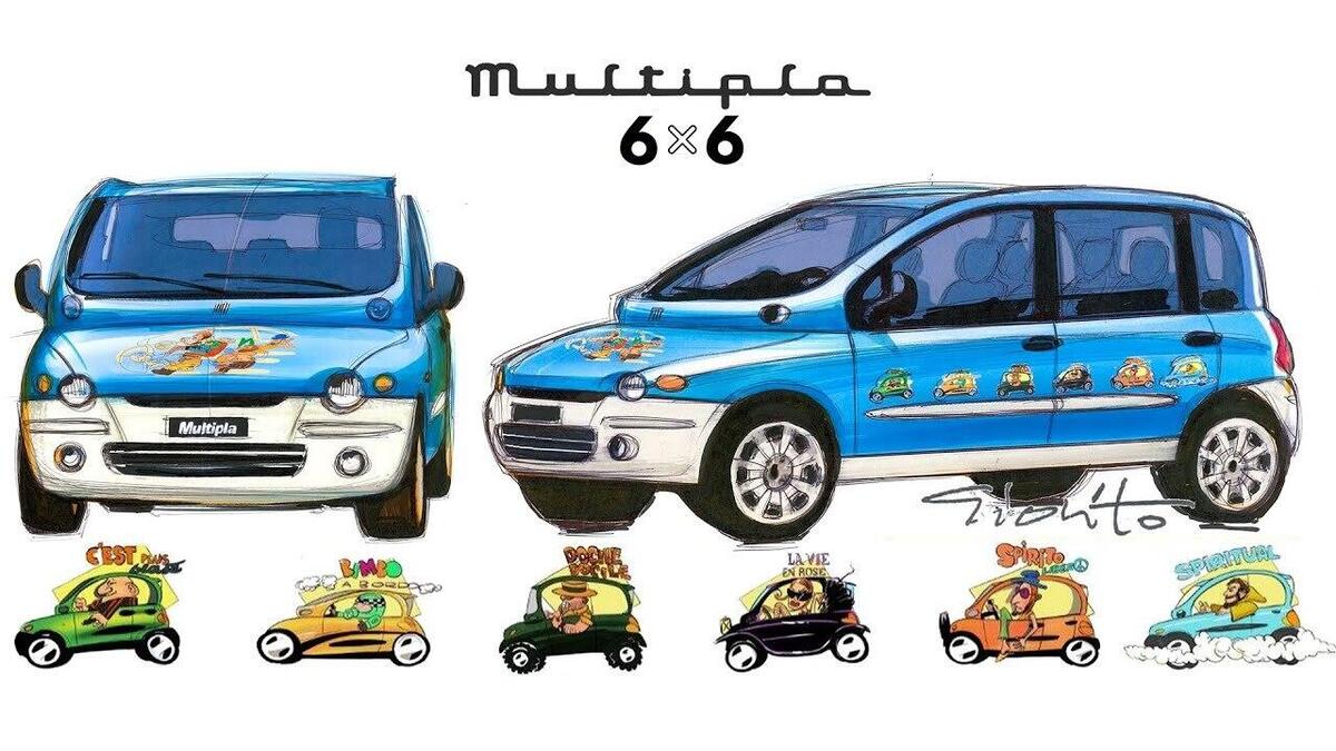 Fiat Multipla 6x6 arriva a Milano: ce la racconta il suo "papà" Roberto ...